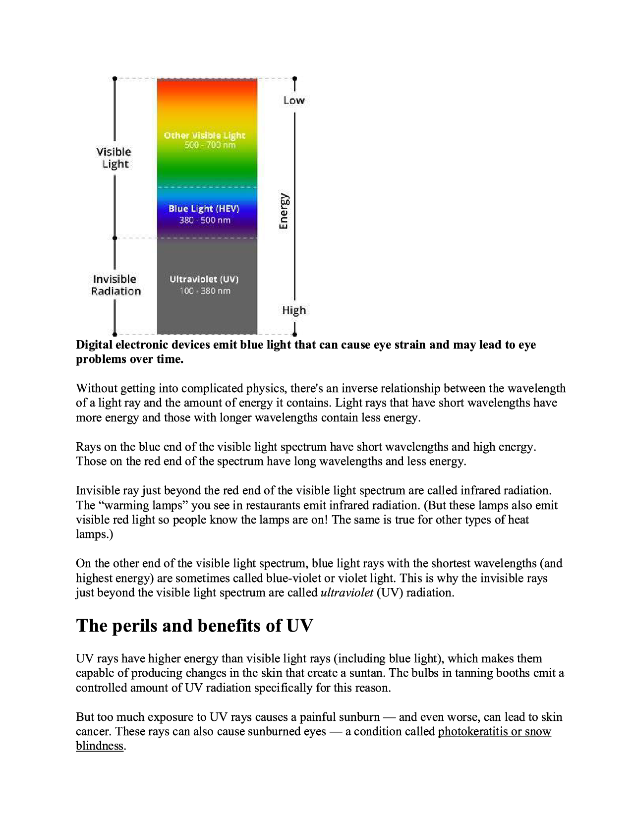 Blue Light Facts | The Arizona Association of Dispensing Opticians